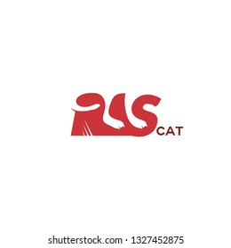Cat Logo Initial Stock Illustration 1327452875 | Shutterstock