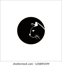 Cat Simple Logo Stock Illustration 1258091599