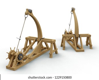 Catapult Leonardo Da Vinci Codex Atlanticus 스톡 일러스트 1229150800 ...
