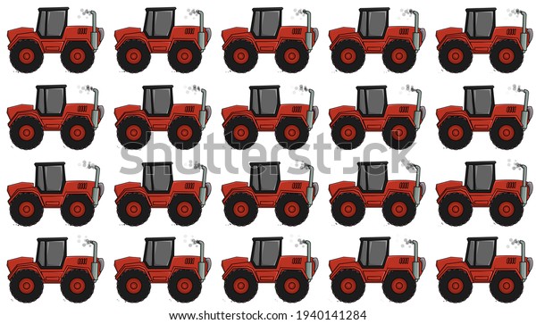 Catatonic Tractor 2d Sprite Sheet Animations Stock Illustration 1940141284