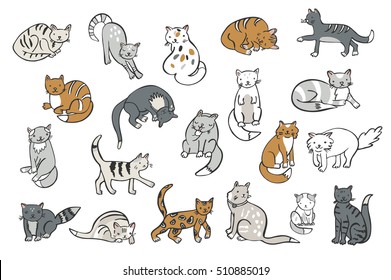 Cats Set Stock Illustration 510885019 | Shutterstock