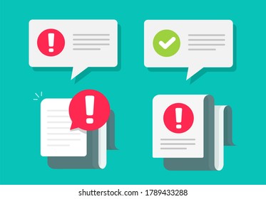Caution Check Mark Notices Important Notifications Stock Vector ...