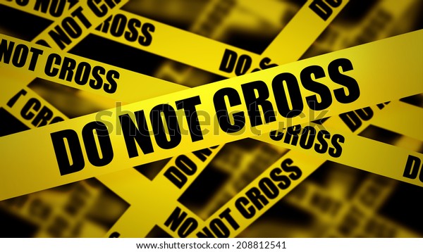 Caution Tape Do Not Cross Background Stock Illustration 208812541