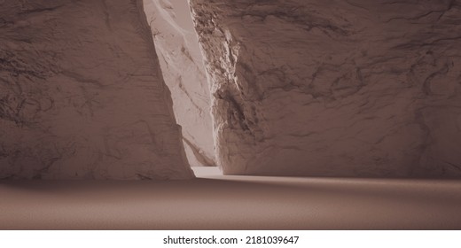 Cave Interior Background 3d Rendering: ภาพประกอบสต็อก 2181039647 ...