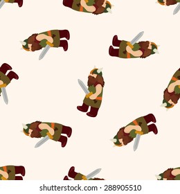 Caveman Cartoon Seamless Pattern Background Stock Illustration ...