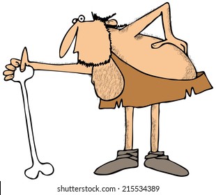 Caveman Stooped Over Stock Illustration 215534389 | Shutterstock