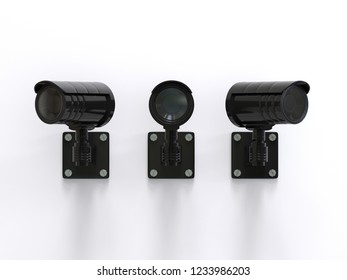 Cctv Camera Mock Template Isolated On: ภาพประกอบสต็อก 1233986200 ...