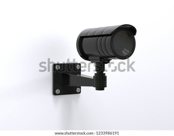 Cctv Camera Mock Template Isolated On Stock Illustration 1233986191
