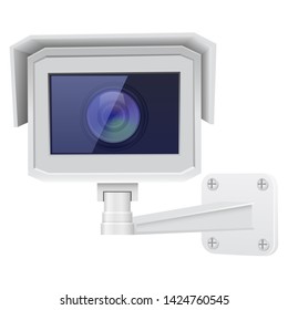 Cctv Security Camera Front View White Stock Illustration 1424760545 ...