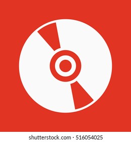 Cd Icon Compact Disk Symbol Flat Stock Illustration 516054025 ...
