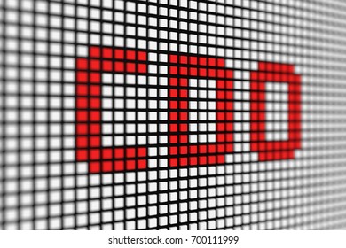 Cdo Text Scoreboard Blurred Background 3d Stock Illustration 700111999 ...