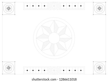 Ceiling Design Drawing Stock Illustration 1286611018 | Shutterstock