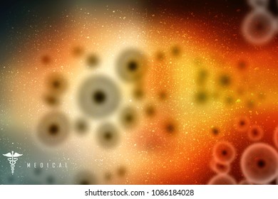 Cell 3d Rendering Cells Under Microscope Stock Illustration 1086184028
