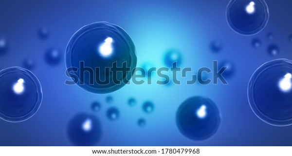 Cell 3d Rendering Cells Under Microscope Stock Illustration 1780479968 ...