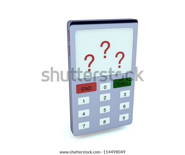 Cell Phone Question Mark Screen Stock Illustration 114498049 | Shutterstock