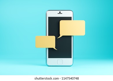 Set Empty Messaging Bubbles Man Chatting Stock Vector (Royalty Free ...