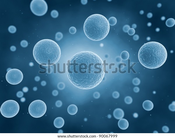 Cells Under Microscope Stock Illustration 90067999