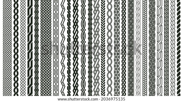 Celtic Braids Patterns Braided Irish Pattern Stock Illustration ...