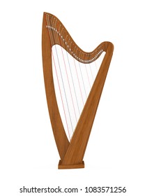 Celtic Triangular Harp Folk Musical Instrument Stock Vector (Royalty ...