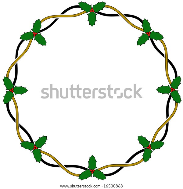 Celtic Holly Border Wreath Vector Version Stock Illustration 16500868 ...