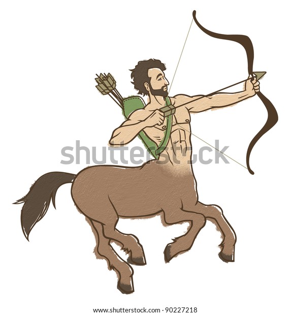 Centaur Bow Arrow Stock Illustration 90227218