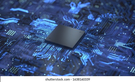 Central Computer Processors Cpu Concept 3d Stock Illustration ...