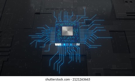 Central Computer Processors Cpu Concept 3d Stock Illustration ...