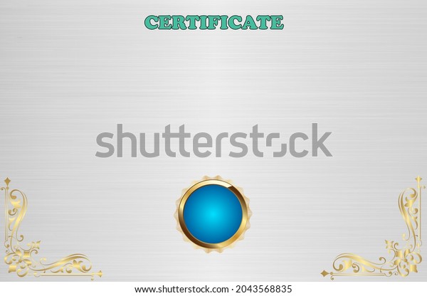 Certificate Background Blank Template Certificate Edit Stock ...