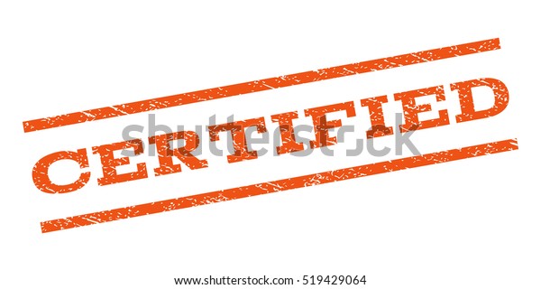 Certified Watermark Stamp Text Caption Between Stock Illustration ...