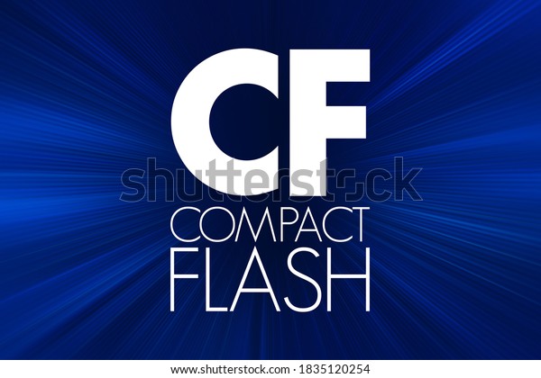 Cf Compact Flash Acronym Technology Concept Stock Illustration 1835120254