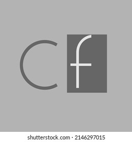 Cf Elegant Initial Name Logo Linked Stock Illustration 2146297015 ...