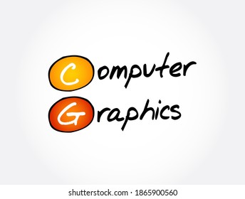 Cg Computer Graphics Acronym Technology Concept Stock Illustration ...