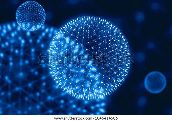 Cg Model Structure Form Nucleus Atom Stock Illustration 1046414506