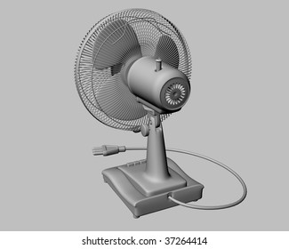 Cg Render Table Fan 3d Model Stock Illustration 37264414 | Shutterstock