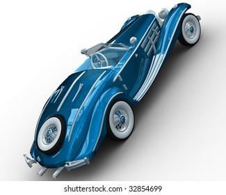 Cg Rendering Classic Car 3d Model Stock Illustration 32854699 ...