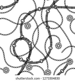 Chain Belt Baroque Texture Pattern Stock Illustration 1273304830