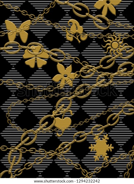 Chain Illustration Desing Pattern Stock Illustration 1294232242 ...
