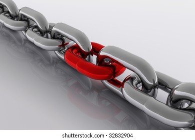 Chain Link Red Stock Illustration 32832904 | Shutterstock