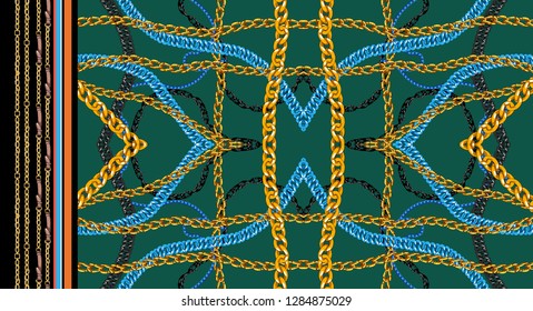 Chain Pattern Fabric Stock Illustration 1284875029 | Shutterstock