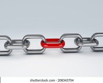 Chain Red Link 3d Stock Illustration 208343704 | Shutterstock