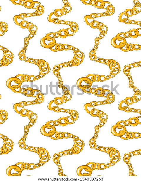 Chains Pattern Gold Fabric Stock Illustration 1340307263 | Shutterstock