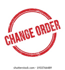 Change Order Text Written On Red Stock Illustration 1933766489 ...