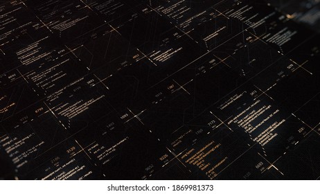 Multiple Source Codes On Digital Background Stock Illustration ...