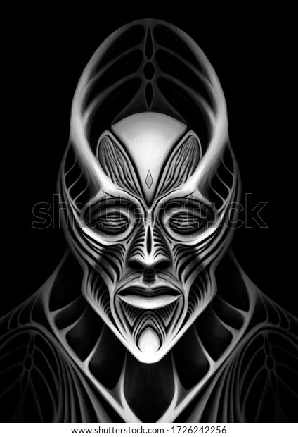 Character Alien Humanoid Intelligent Creature Big Stock Illustration ...
