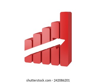 Chart Arrow 3d Stock Illustration 242086201