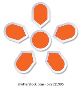Chart Cyclic Process Infographic Orange Points: ภาพประกอบสต็อก ...