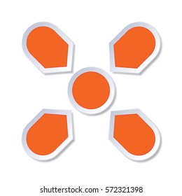 Chart Cyclic Process Infographic Orange Points Stock Illustration ...