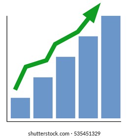 Chart Increase Green Arrow Stock Illustration 535451329 | Shutterstock