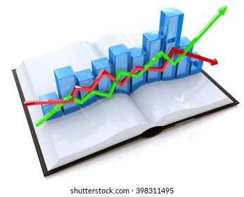 Chart Open Book 3d Rendered Illustration Stock Illustration 398311495 ...