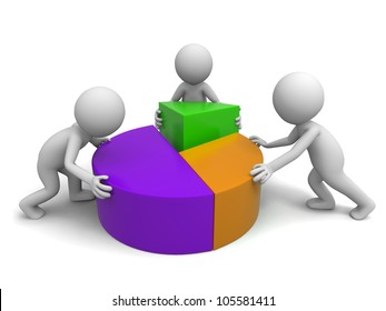 Chartthree Men Put Together Chart Stock Illustration 105581411 ...